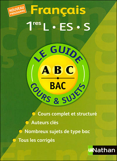 Le guide ABC Bac Spécial cours - Guide abc francais cours et sujet n111 ...