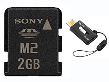 Sony Memory Stick Micro 2 Go + Adaptateur USB M2 - Cartes Memory Stick ...