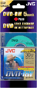 JVC pack 5 DVD-RW 8cm + DVD de nettoyage - Enregistreur DVD-R - Achat ...