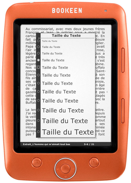 Bookeen CyBook Opus Orange + 120 livres offerts inclus - Liseuse eBook ...