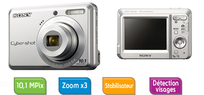 Sony Cyber-shot DSC-S930 Silver - Appareil photo compact - Achat & prix ...