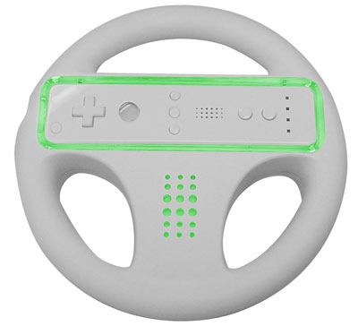 Gameron Glo Wheel vert pour Wiimote - Volant gaming - Achat & prix | fnac
