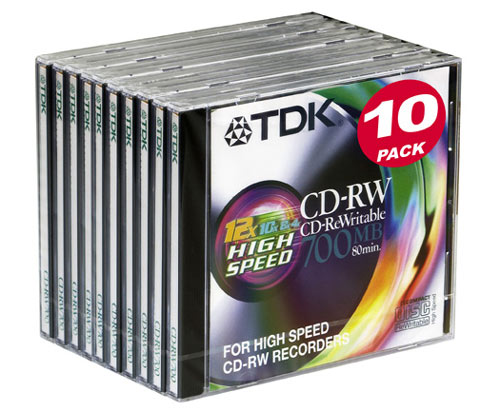 TDK CD-RW 80 min x 10 - CD vierge - Achat & prix | fnac