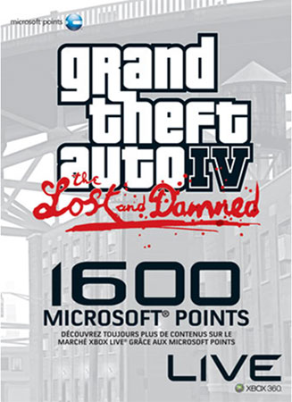 Microsoft carte 1600 points GTA IV : The Lost and Damned - Autre ...