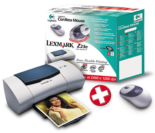 Lexmark Z23e Color JetPrinter + souris Logitech Cordless Mouse ...