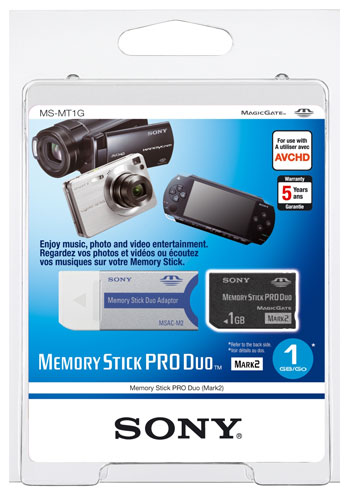 Sony Memory Stick Pro Duo 1 Go - Cartes Memory Stick - Achat & prix | fnac